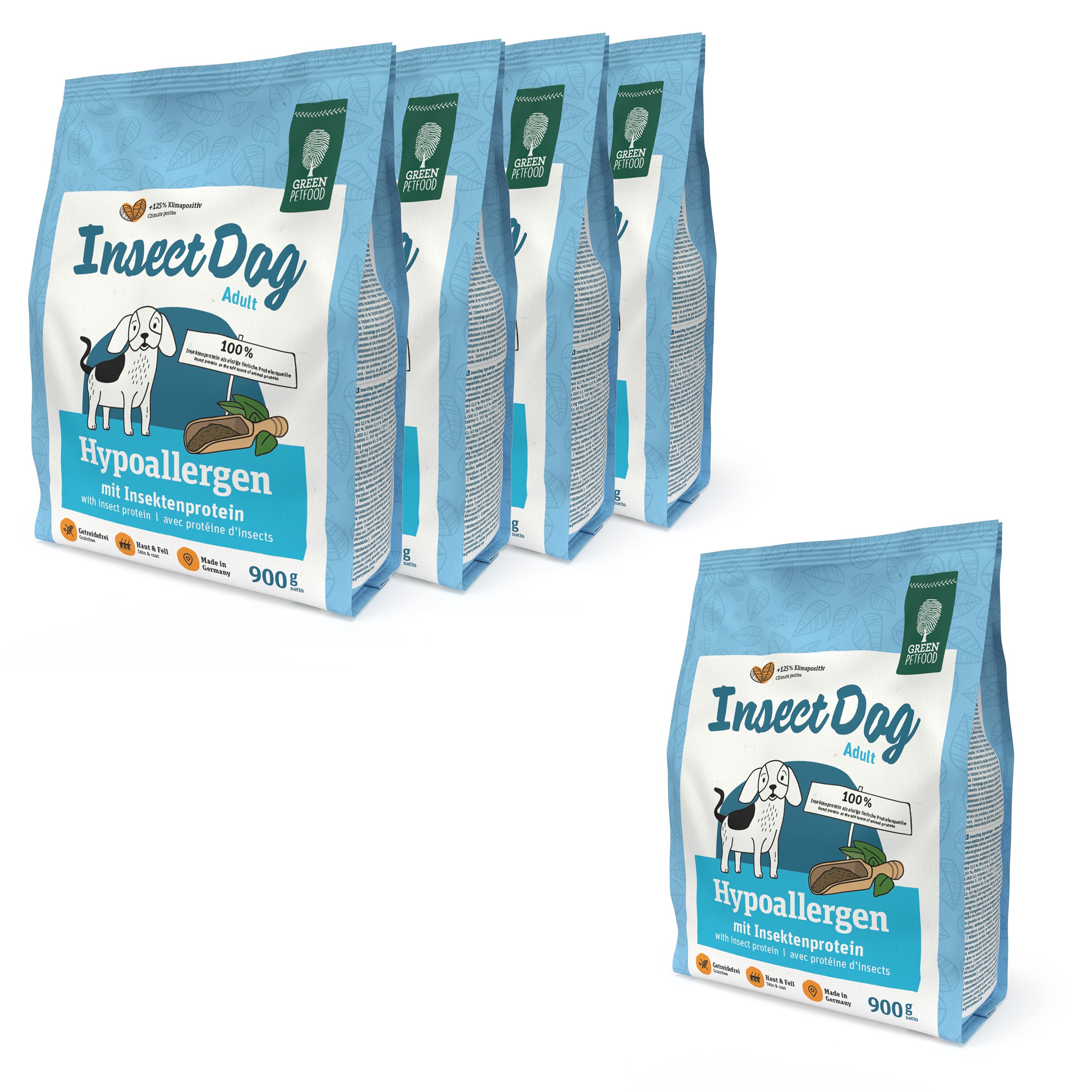 GREEN PETFOOD InsectDog Hypoallergen 5x900g :: Hund :: Hundefutter und ...