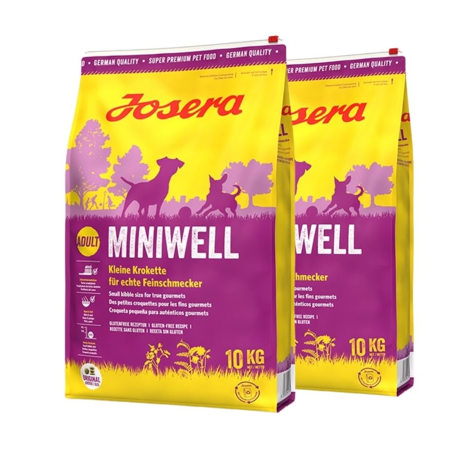JOSERA Miniwell 2x 10kg für ausgewachsene Hunde kleiner Rassen :: Hund ...