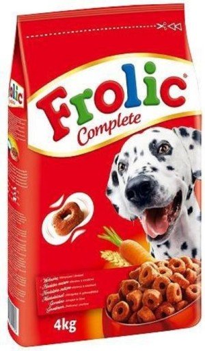 FROLIC Hundefutter Trockenfutter mit Rind, Karotten und Getreide 3x4 kg ...